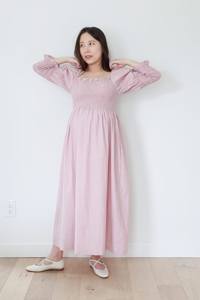 DIY Nursing Dress: Super Comfy Shirred Dress Free Pattern - Sage & Lilac